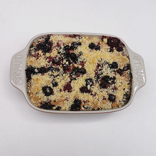 Crumble aux fruits rouges - la table de mame